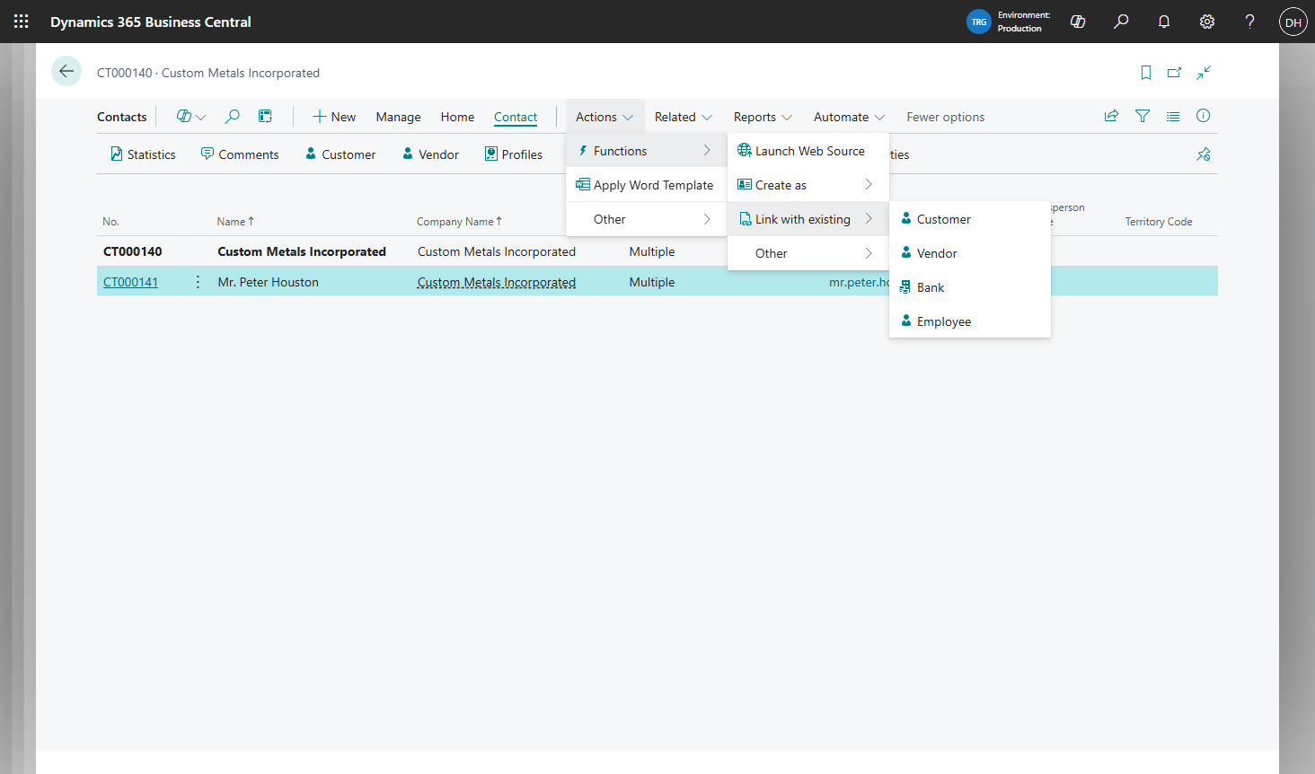 D365 Business Central Tip of the Month: Linking customers and vendors ...