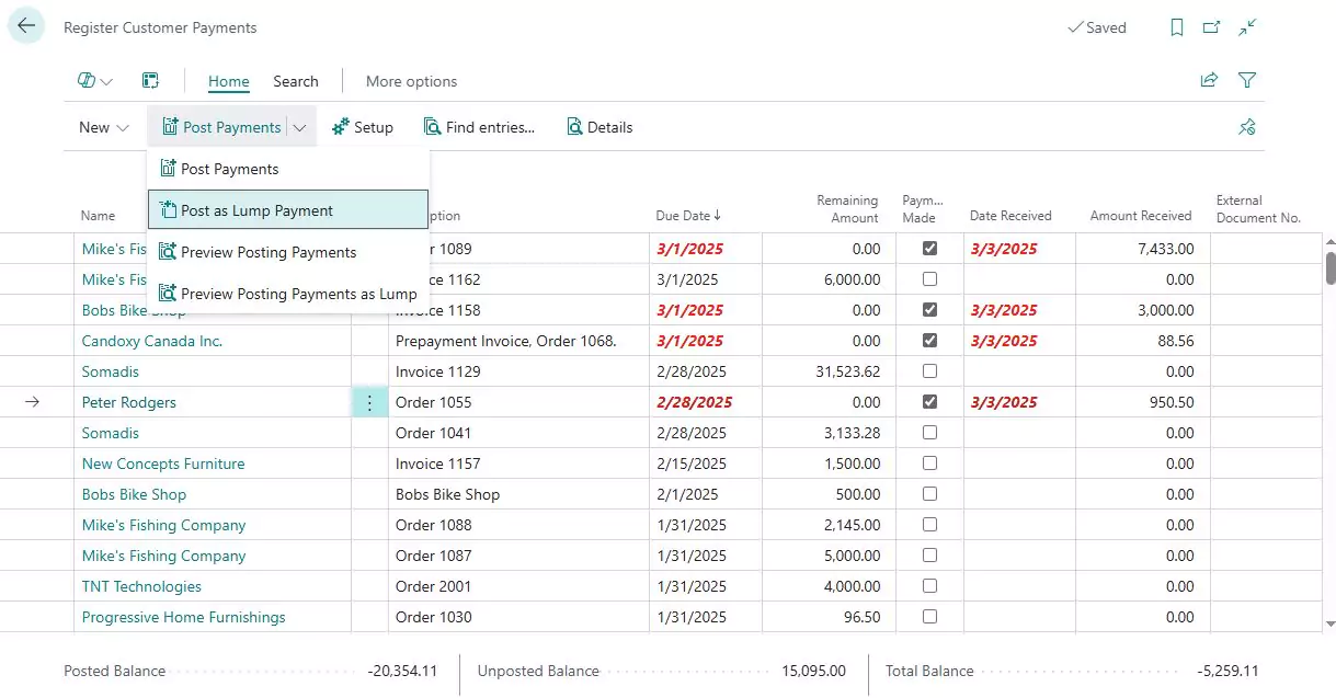 Business Central Tip of the Month: Register customer payments more ...